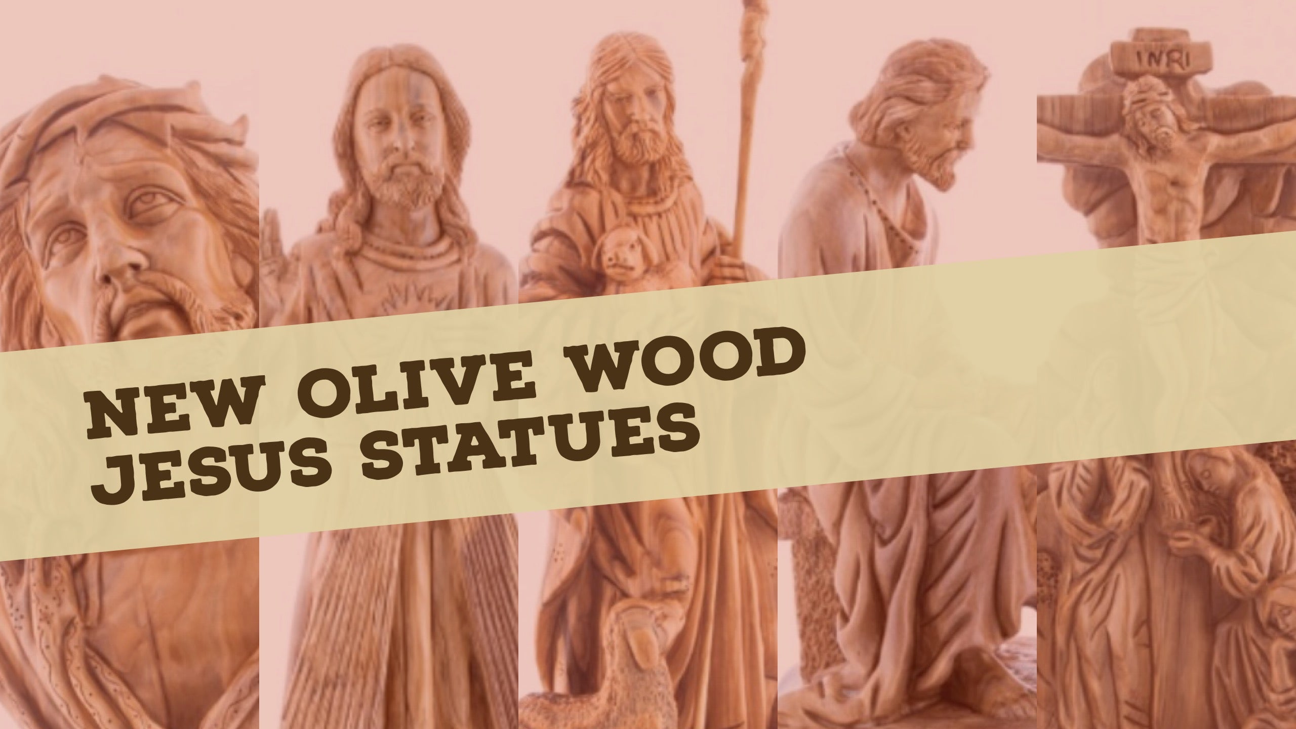 New Olive Wood Jesus Statues – Bethlehem Handicrafts
