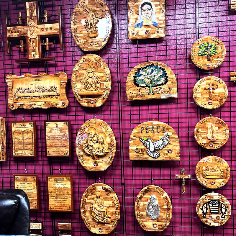 Christian Wall Hanging Plaque, Gifts Made in Holy Land from Olive Wood ...