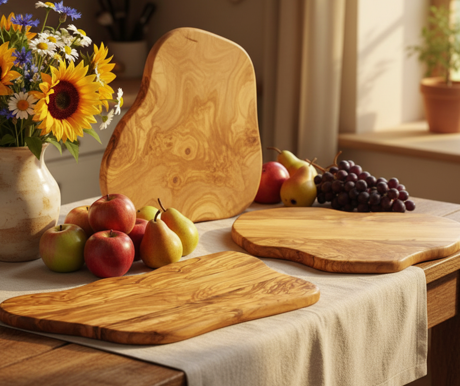 Olive Wood Kitchenware, Holy Land Handmade, Gift for Christian Kitchen ...