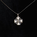 Jerusalem Cross Necklace with Gemstones (S), Sterling Silver Alisee Pa ...